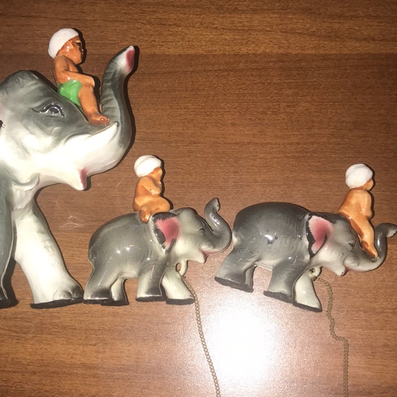 Accents | Vintage Set Indian Man Boy Riding Elephant Figures | Poshmark